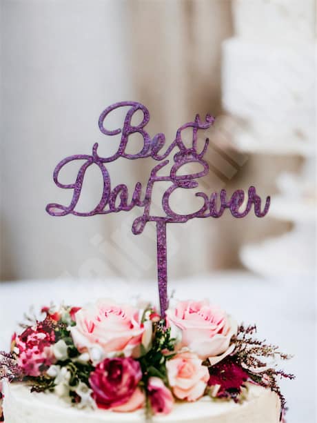 Glamorous Cake Topper Glitter Cake Topper Wedding Cake Topper Cupcake