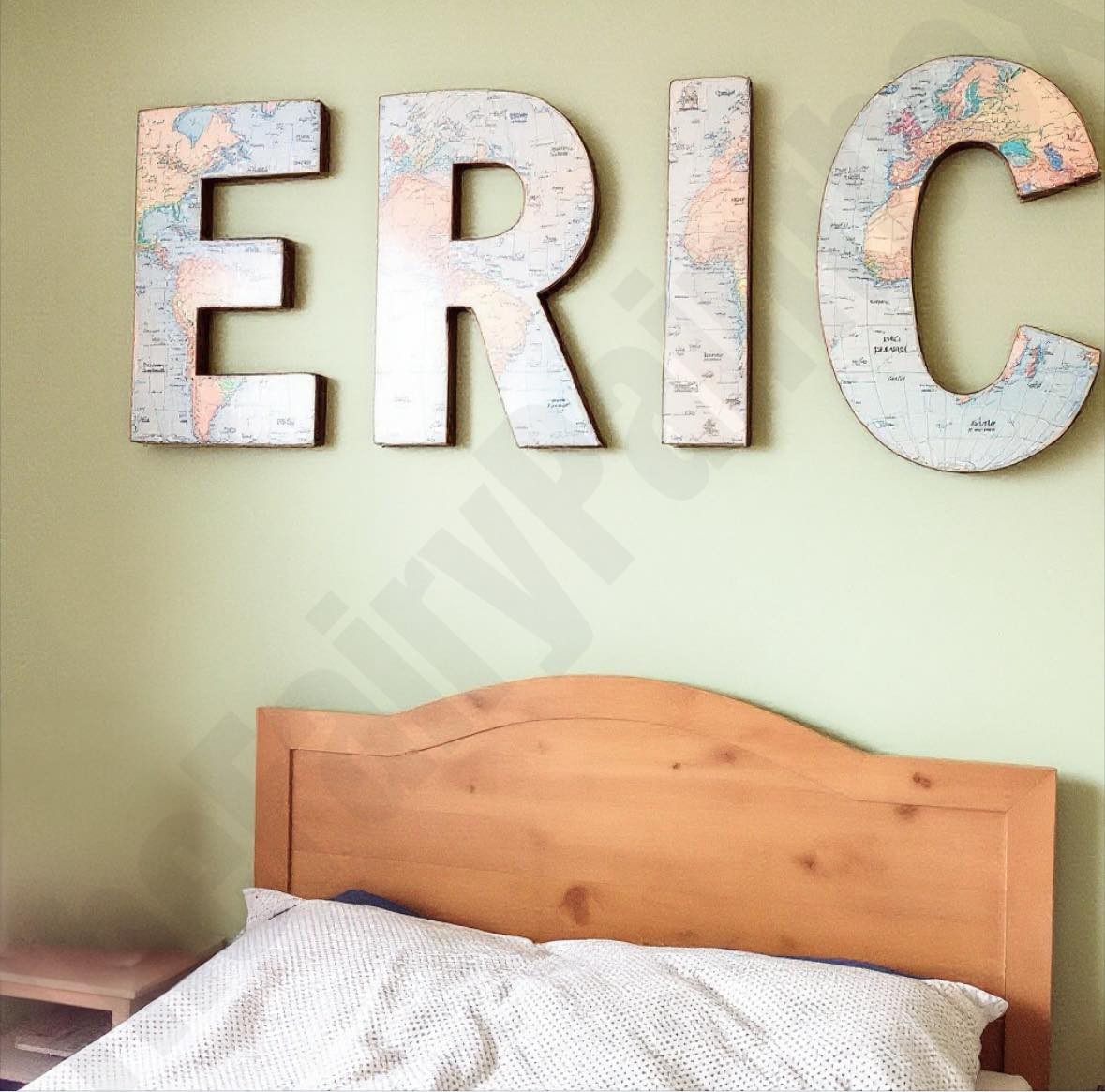 World Map Globe Travel Nursery Room Wall Letters – TheFairyPaintBox