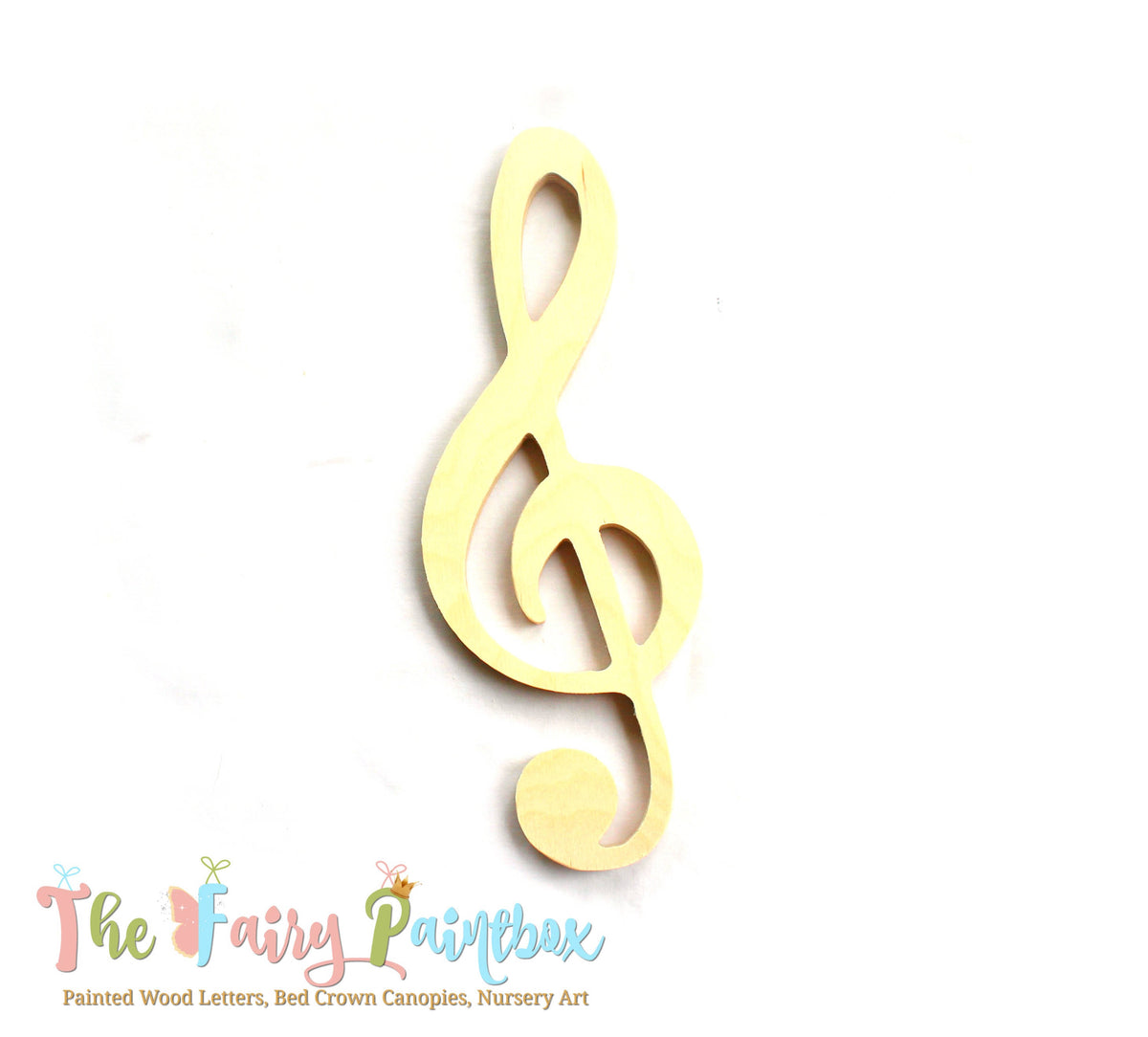 Large Treble Clef Wood Shape, Music Nursery Wall Shapes Unpainted Wood ...