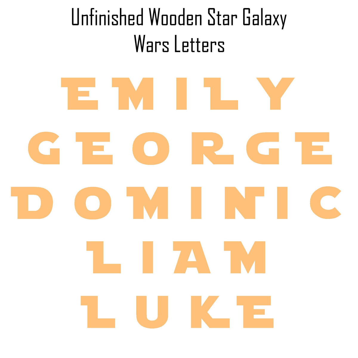 Unpainted Jedi Galaxy Wooden Wall Letters - 1/2" Thick – TheFairyPaintBox