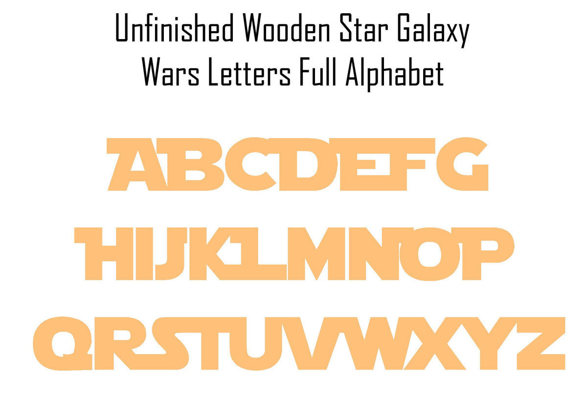 Unpainted Jedi Galaxy Wooden Wall Letters - 1/2" Thick – TheFairyPaintBox